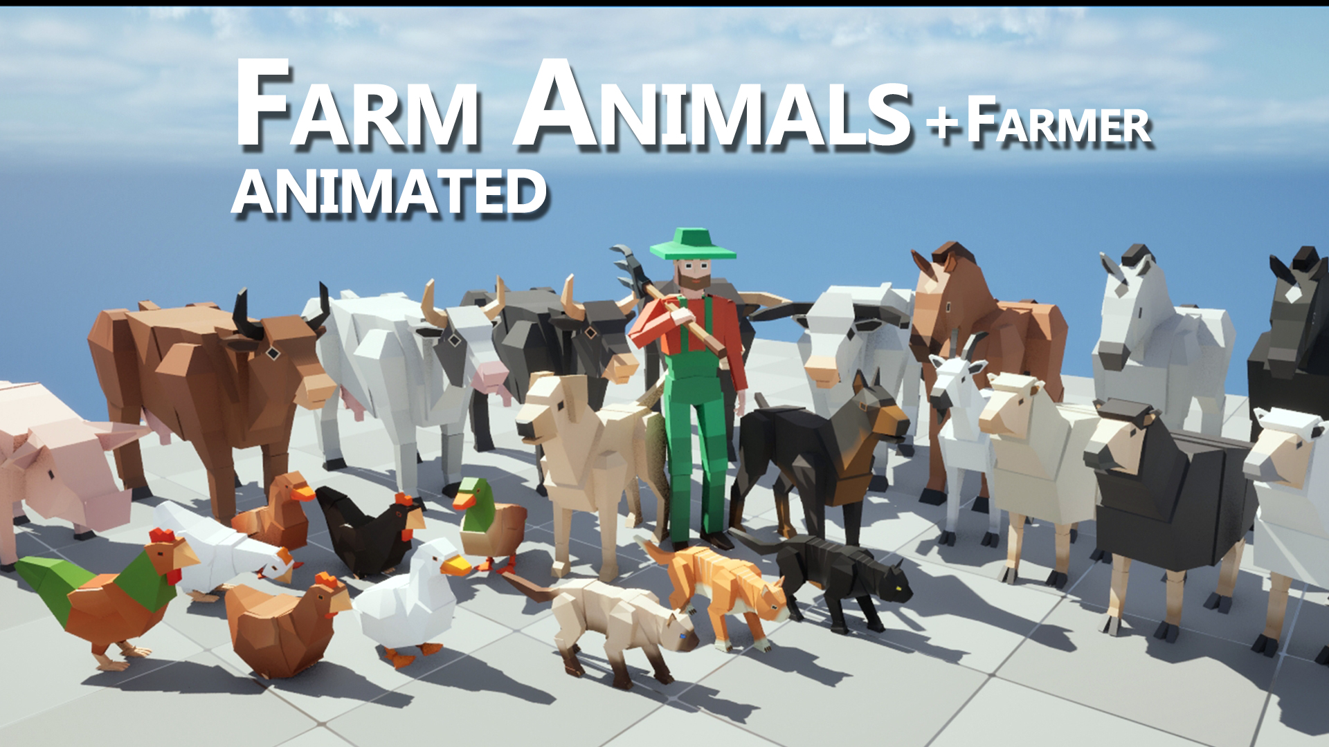 Farm Animals & Farmer - Animated | Cosmos by Leartes